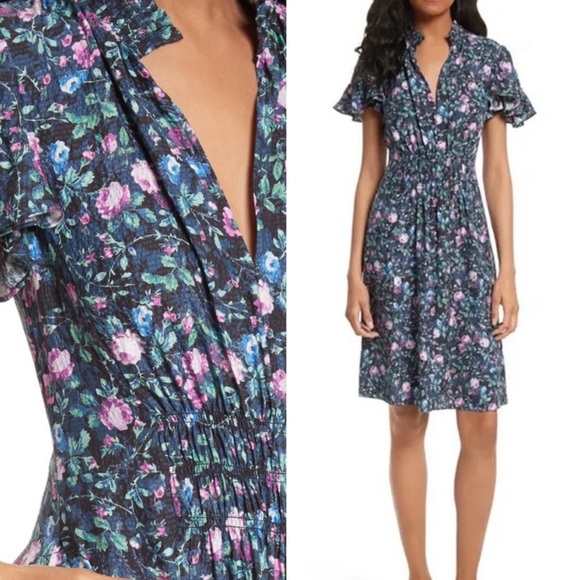 Rebecca Taylor | Dresses | Rebecca Taylor Ruby Floral Smocked Silk ...
